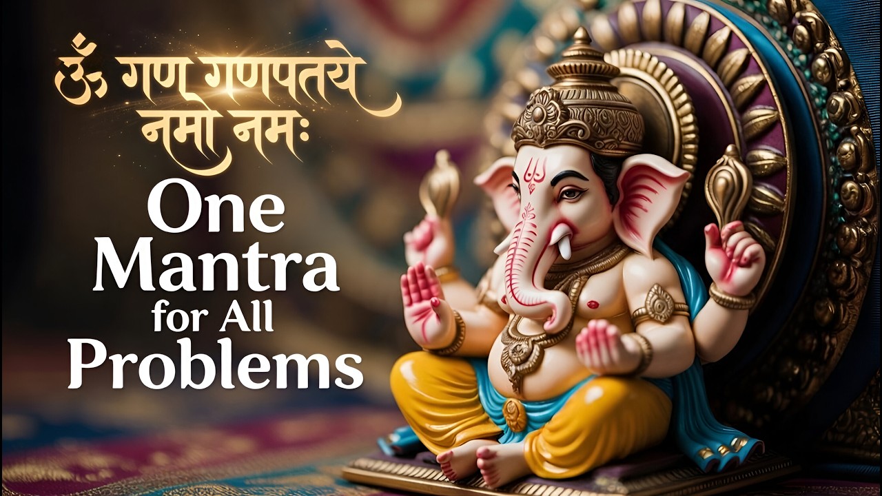 One mantra for all problems |108 Chant Om Gan Ganpataye Namaha - YouTube