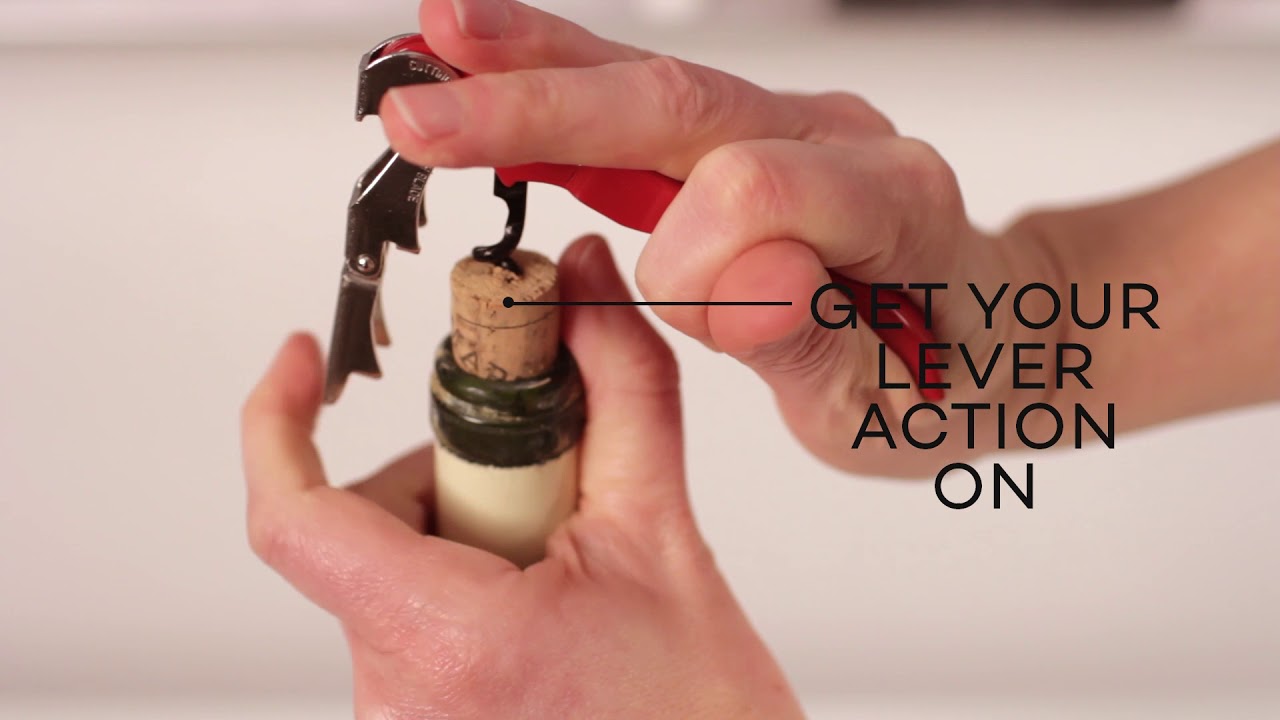 How to Open a Bottle of Wine With a Corkscrew - YouTube