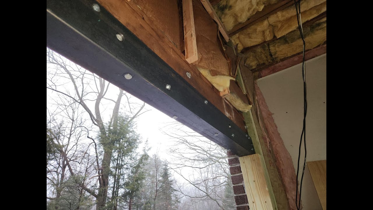 Reinforcing a Garage Door Header With a 350 Pound Angle Iron - YouTube