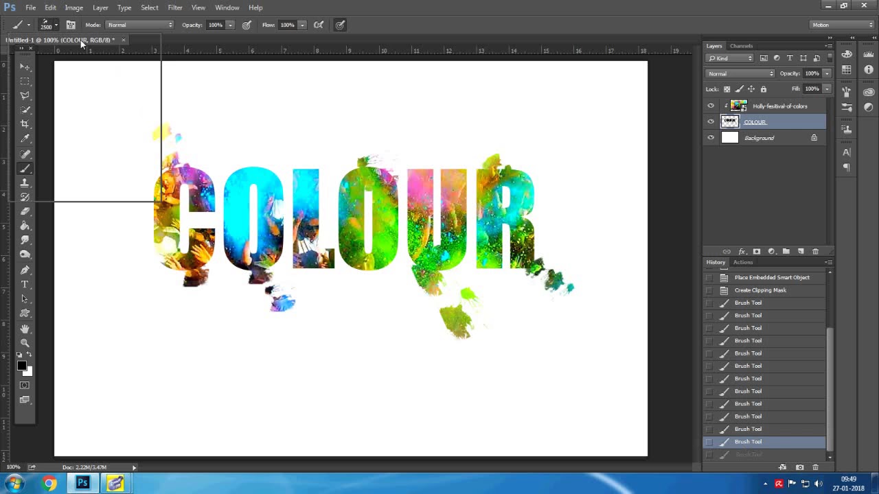 How to create awesome clipping mask effect in photoshop cc - YouTube