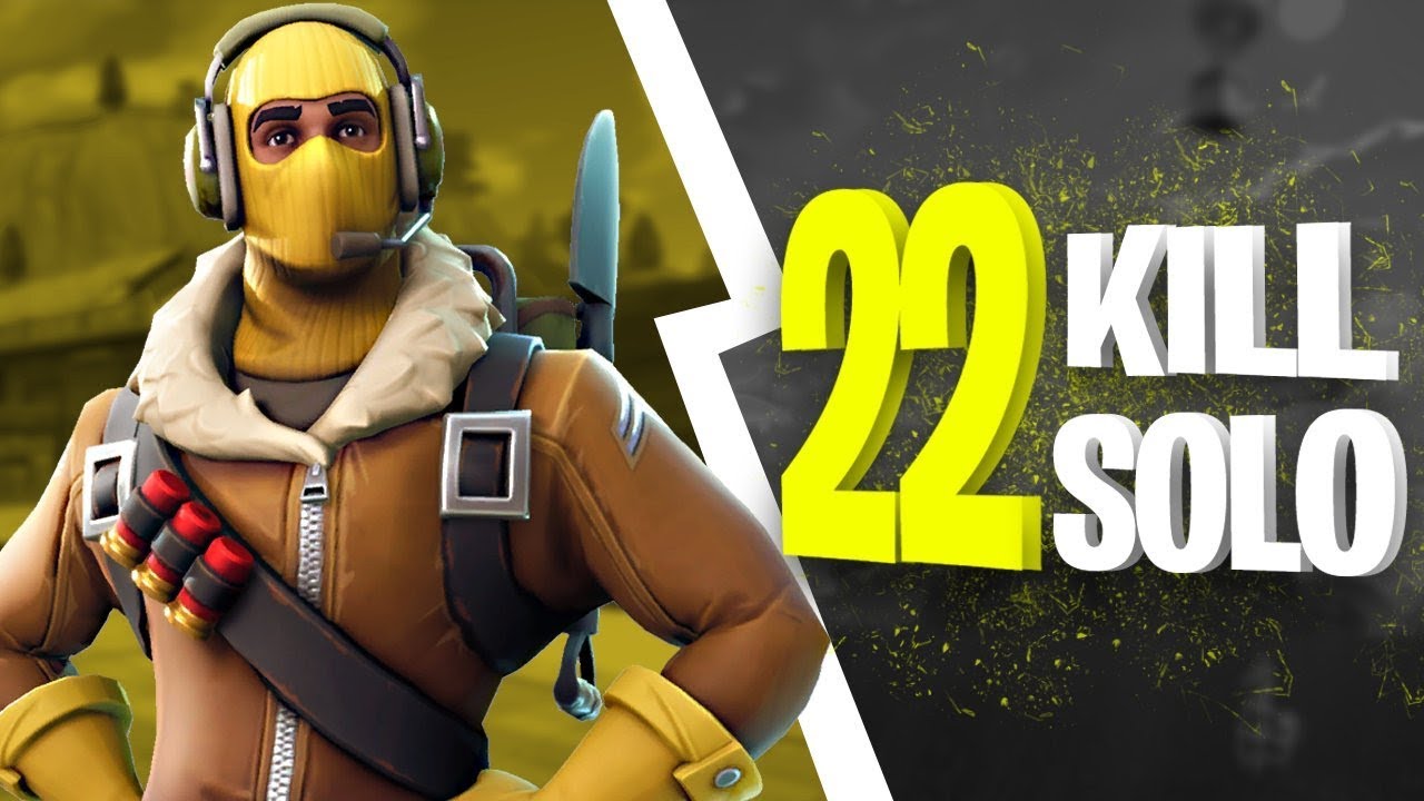 22 Kill Solo *SLIDE* mode - Fortnite Battle Royale - YouTube
