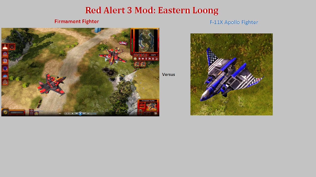Red Alert 3 Mod-Eastern Loong: Firmament Fighter vs Apollo Fighter ...