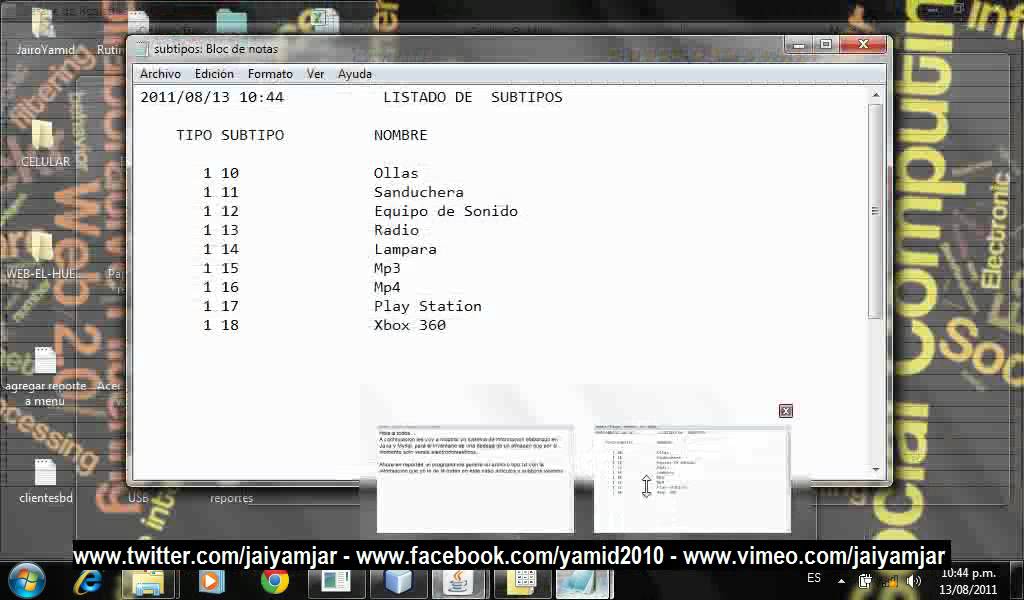 Sistema de información en Java y Mysql.: Programa Sencillo - YouTube