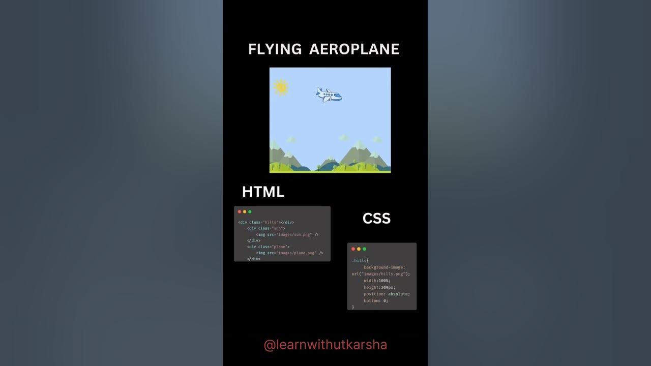 Flying ️ Airplane Using Css Animation Css Keyframes Youtube