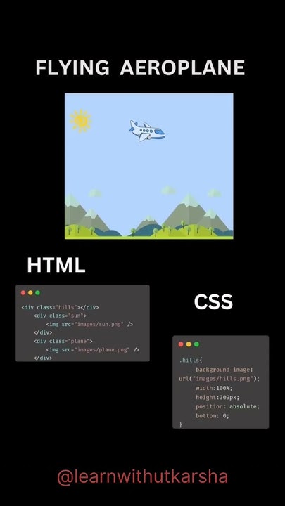 Flying ️ airplane using css animation | CSS Keyframes - YouTube