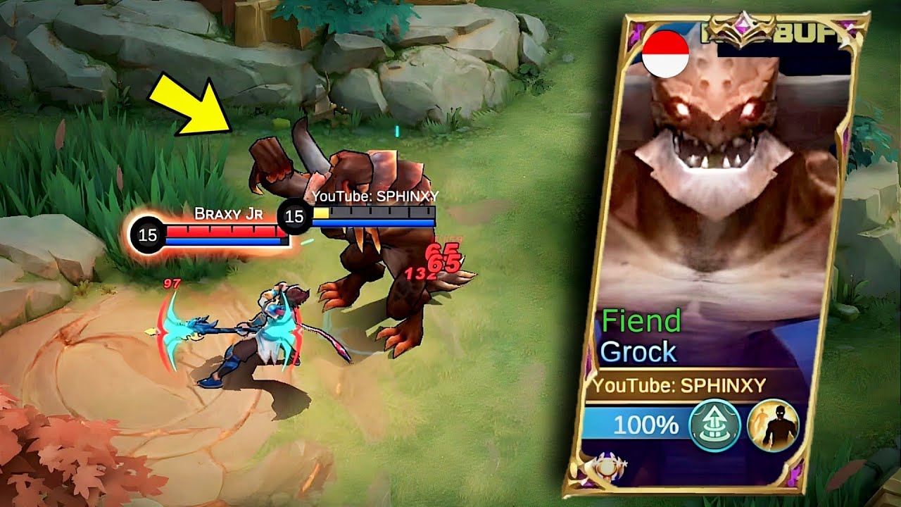 GROCK RED BUFF SKIN FUNNY MOMENT... !🤣 - YouTube