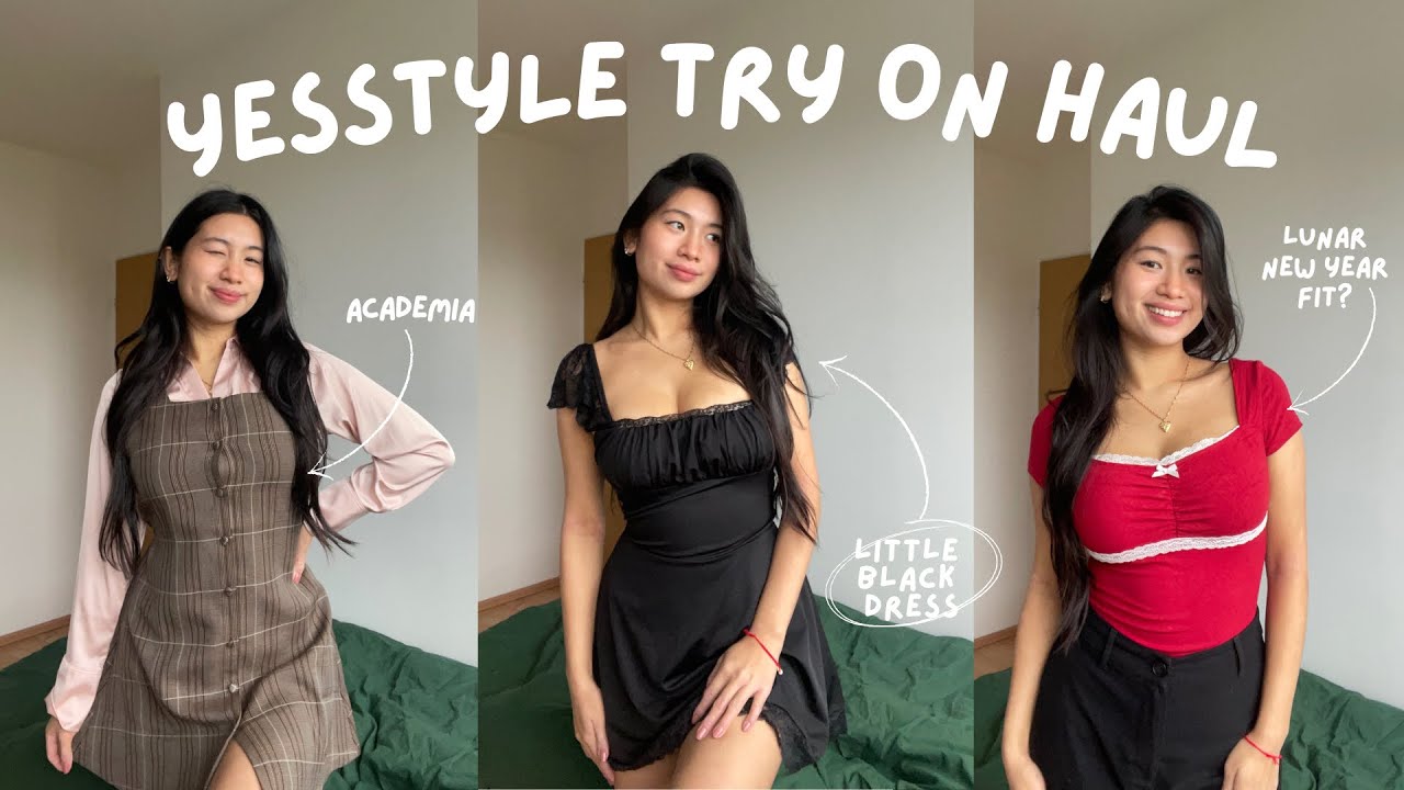 Yesstyle Try On Haul ｜Cute tops & even cuter dresses - YouTube