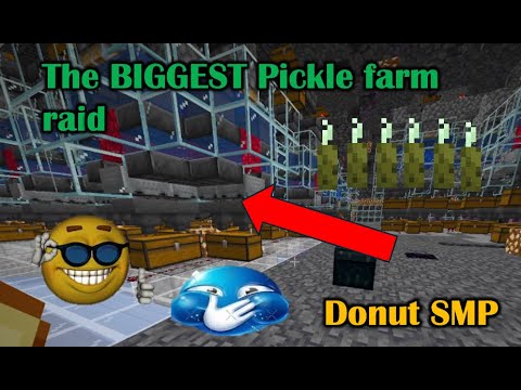 Raiding the BIGGEST sea pickle farm donut SMP - YouTube
