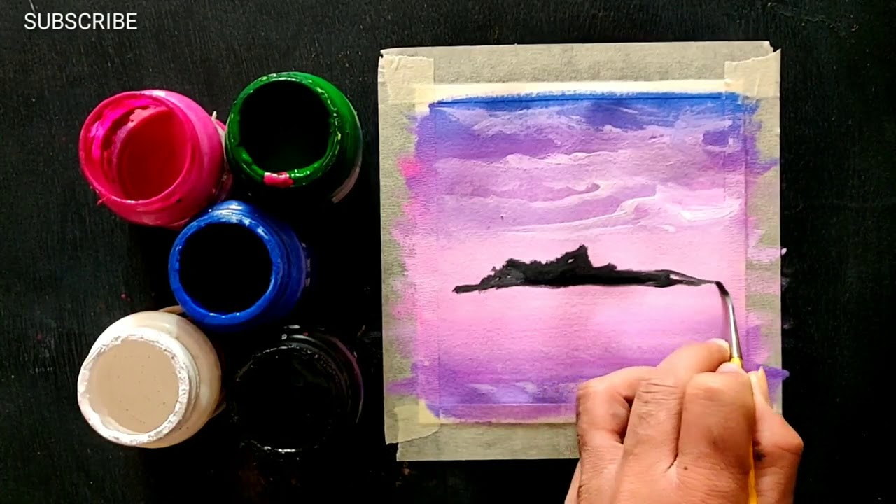 Simple Painting Ideas Step by Step Tutorial #290 - YouTube