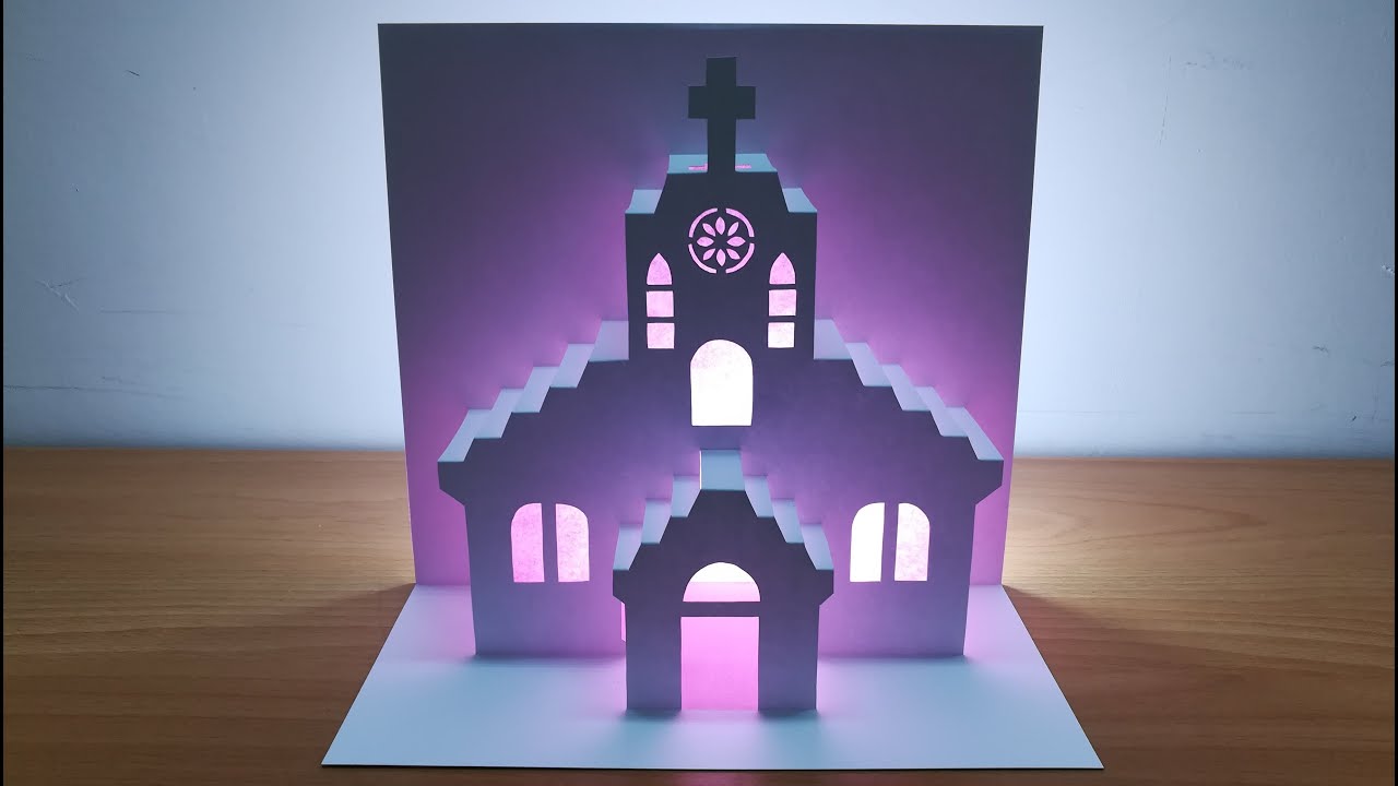 Church Card｜Origami｜Paper Art｜Pop Up Design｜Paper Craft｜Kirigami｜教堂彈出卡片 ...