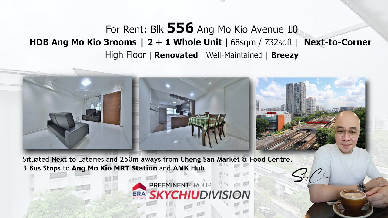 HDB Whole Unit 2+1 for rent: Blk 556 Ang Mo Kio Avenue 10 | Market ...