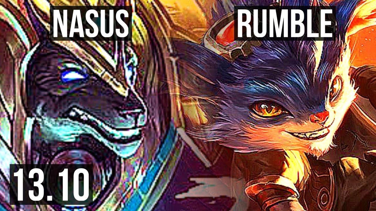 NASUS vs RUMBLE (TOP) | 700+ games, 1.0M mastery, Godlike | KR Master ...