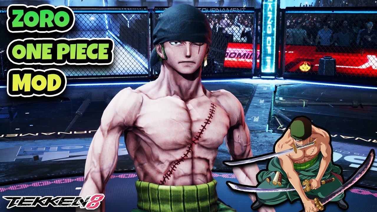 Zoro One Piece vs Devil Jin | Zoro One Piece Mod Tekken 8 - YouTube