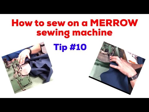 How to sew roll hem in the merrow sewing mahine - YouTube