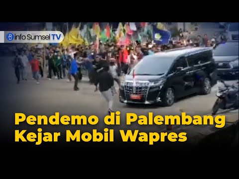 Mobil Ma'ruf Amin Lolos dari Adangan Pedemo BBM di Palembang