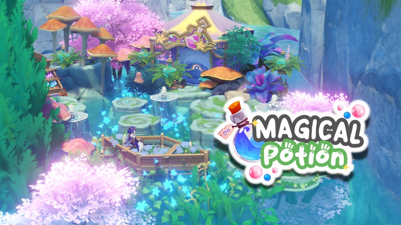 Magical Potion 🔮🧚🏻 | Serenitea Pot Design & Tutorial | Genshin Impact ...