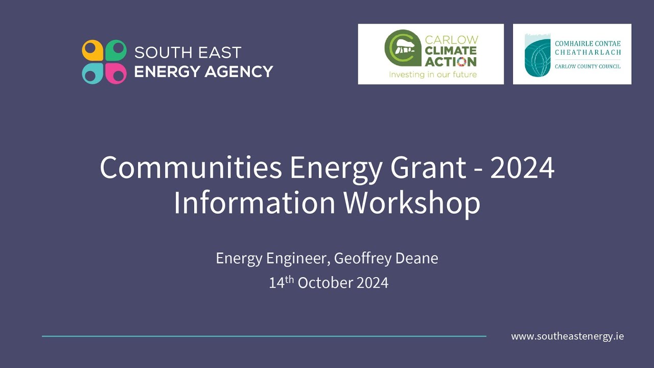 Community Energy Grant Workshop 14 10 2024 - YouTube