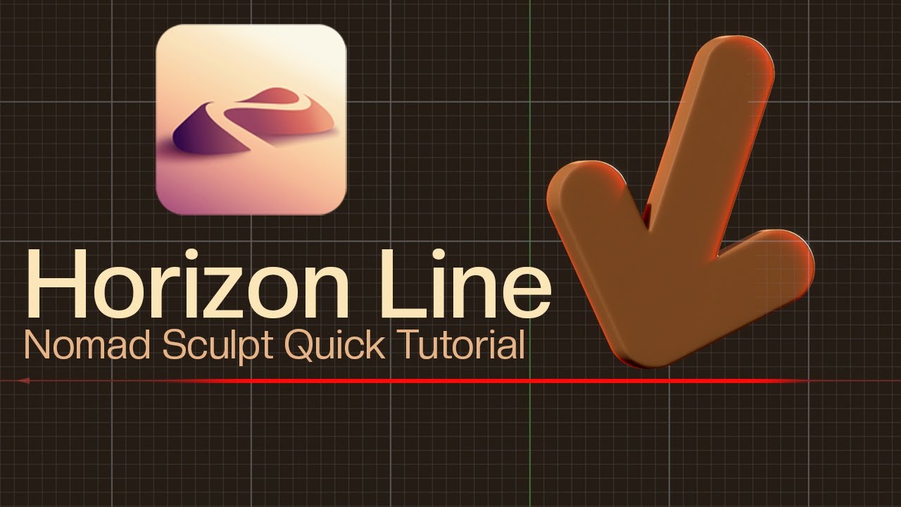 How to see the Horizon Line in Nomad Sculpt Red Grid Line - YouTube