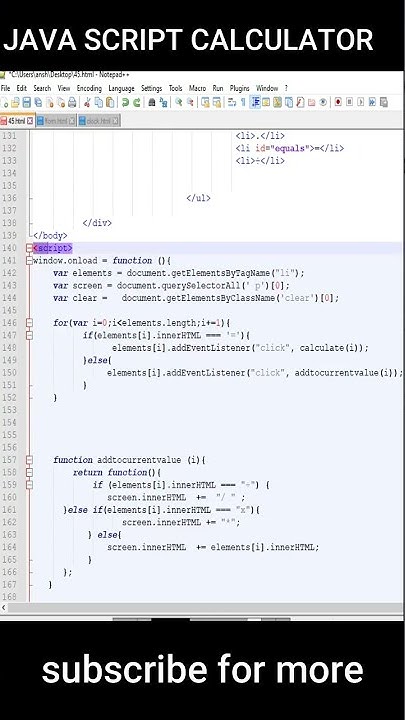 java script calculator - YouTube