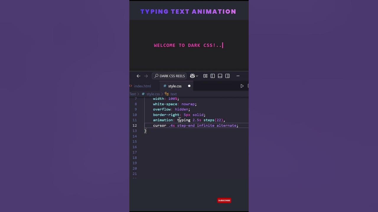 Smooth CSS Animation Text#html #css3 #css #coding #hacker #animation #viralvideo #shorts # ...