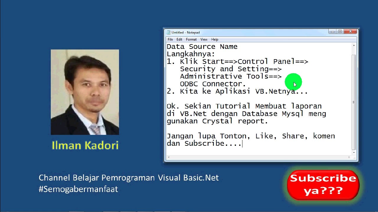 Tutorial Cara Membuat Laporan di VB Net dengan MYSQL menggunakan ...