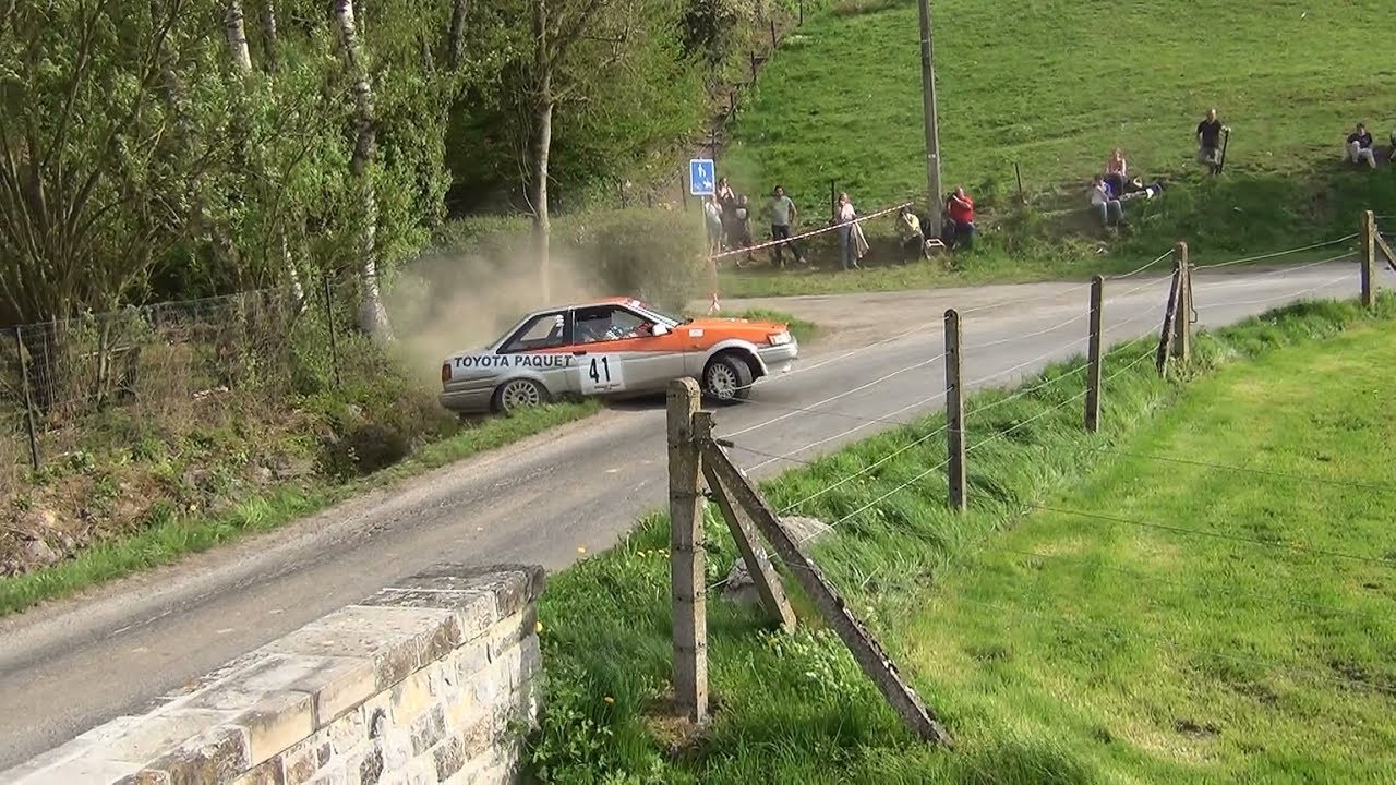 CRASH Christian Paquet Toyota Corolla AE86 #41 @ Rallye Salamandre 2018 ...