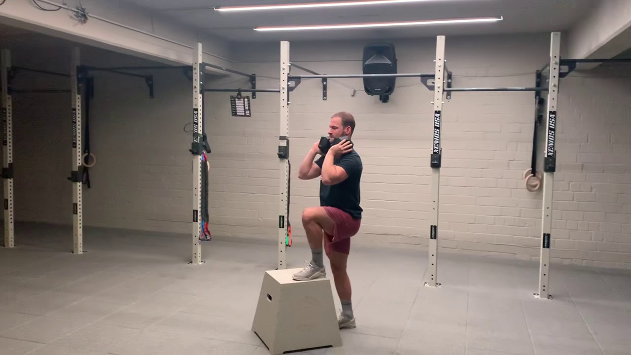 Dumbbell Goblet Box Step Up - YouTube