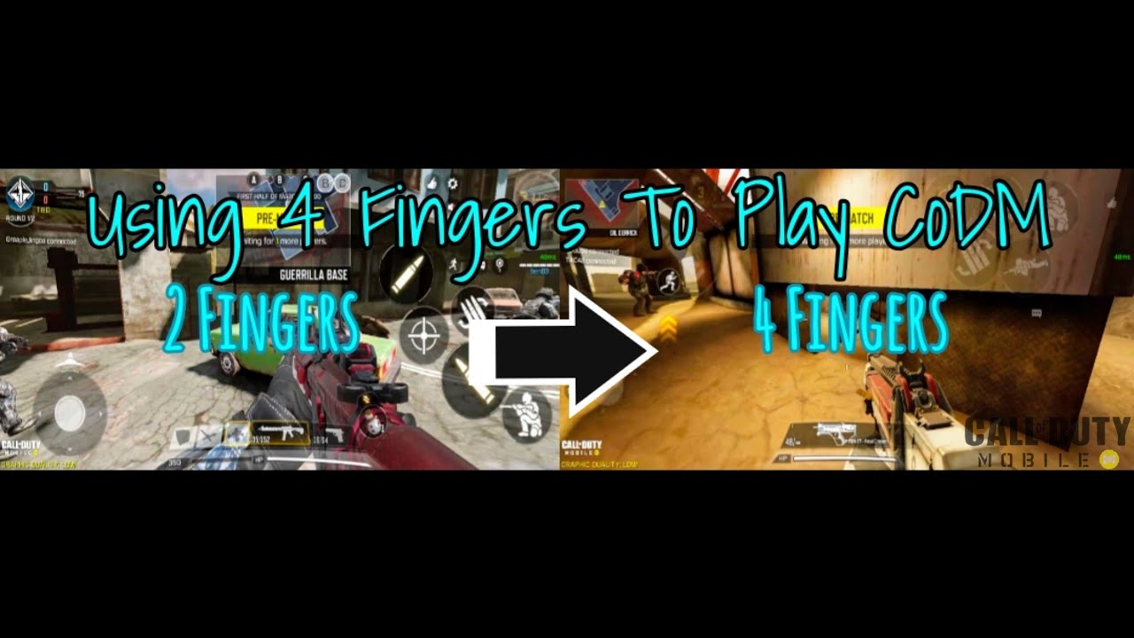 | Using 4 Fingers To Play CoDM | Call of Duty: Mobile | Gun Game ...