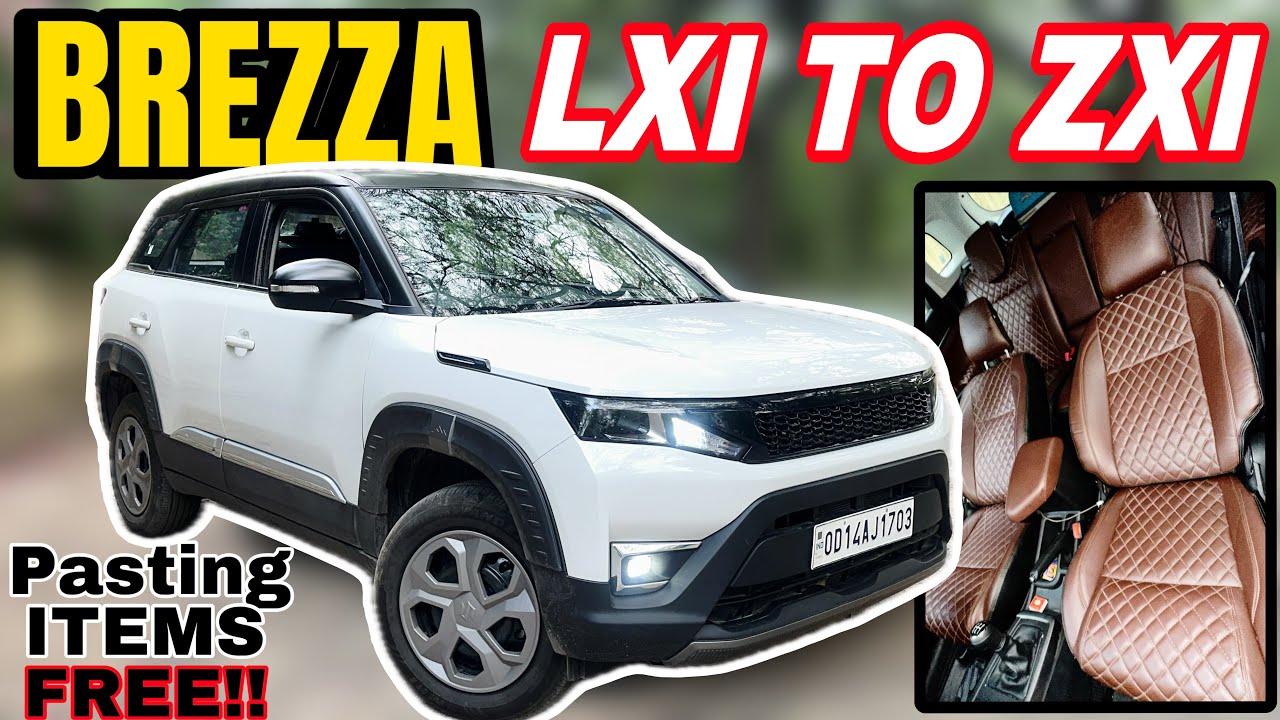 Maruti Brezza Lxi to Zxi Modification with Price😍 Genuine Accessories ...