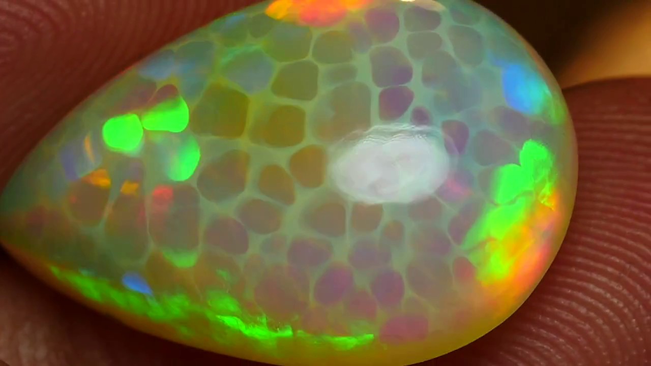 9.35 CRT STUNNING PERFECT HONEYCOMB PATTERN DELUXE COLOR WELO OPAL ...