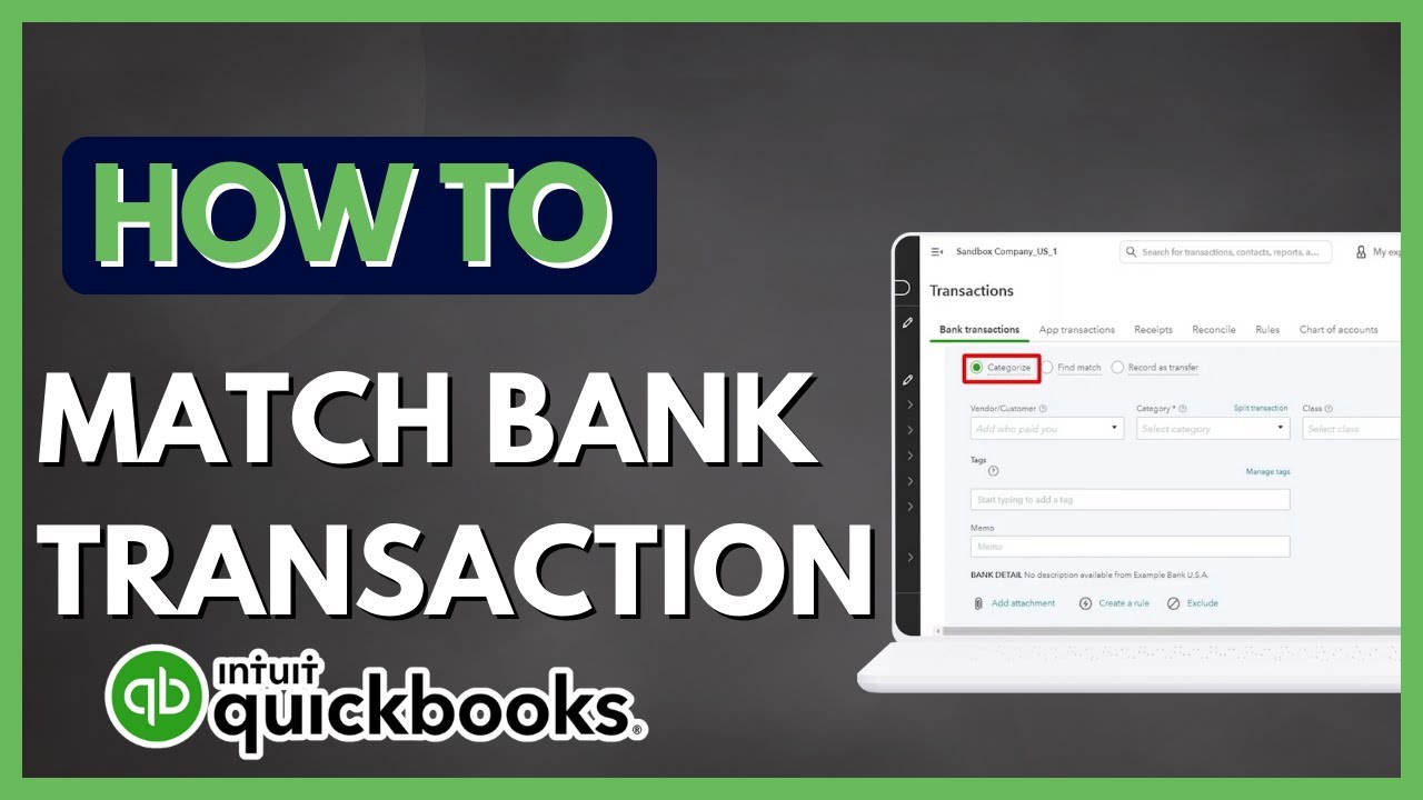 NEW! How To Match Bank Transactions In QuickBooks Online (2026) - YouTube