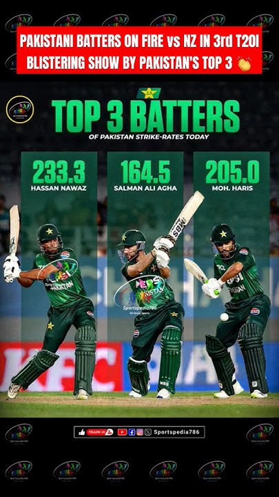 🔥BLISTERING SHOW BY PAK🇵🇰 TOP 3 vs NZ🇳🇿 💥| #shorts #youtubeshorts #cricket #babarazam #pakvsnz # ...