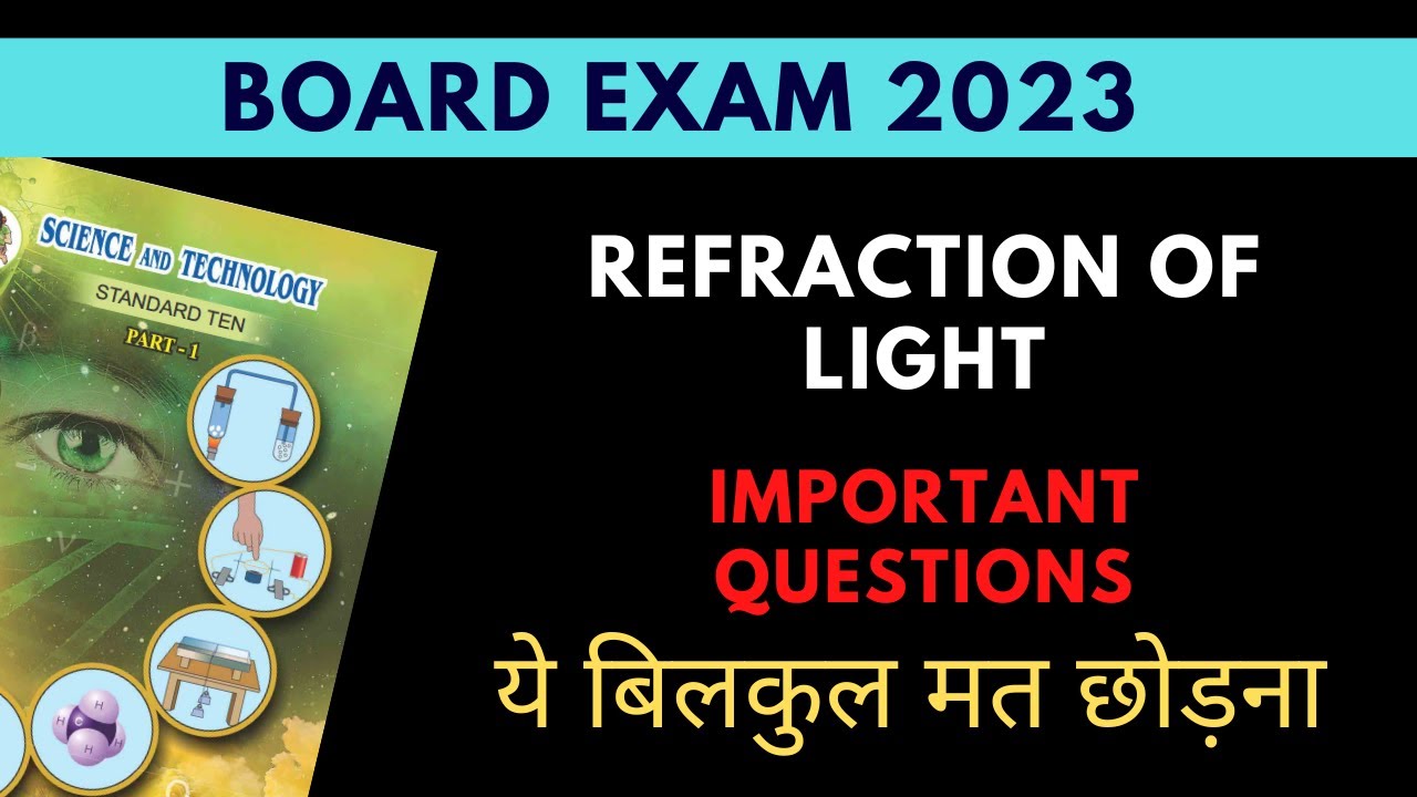 Refraction Of Light Class 10 - Important Questions and PYQ | Board Exam ...