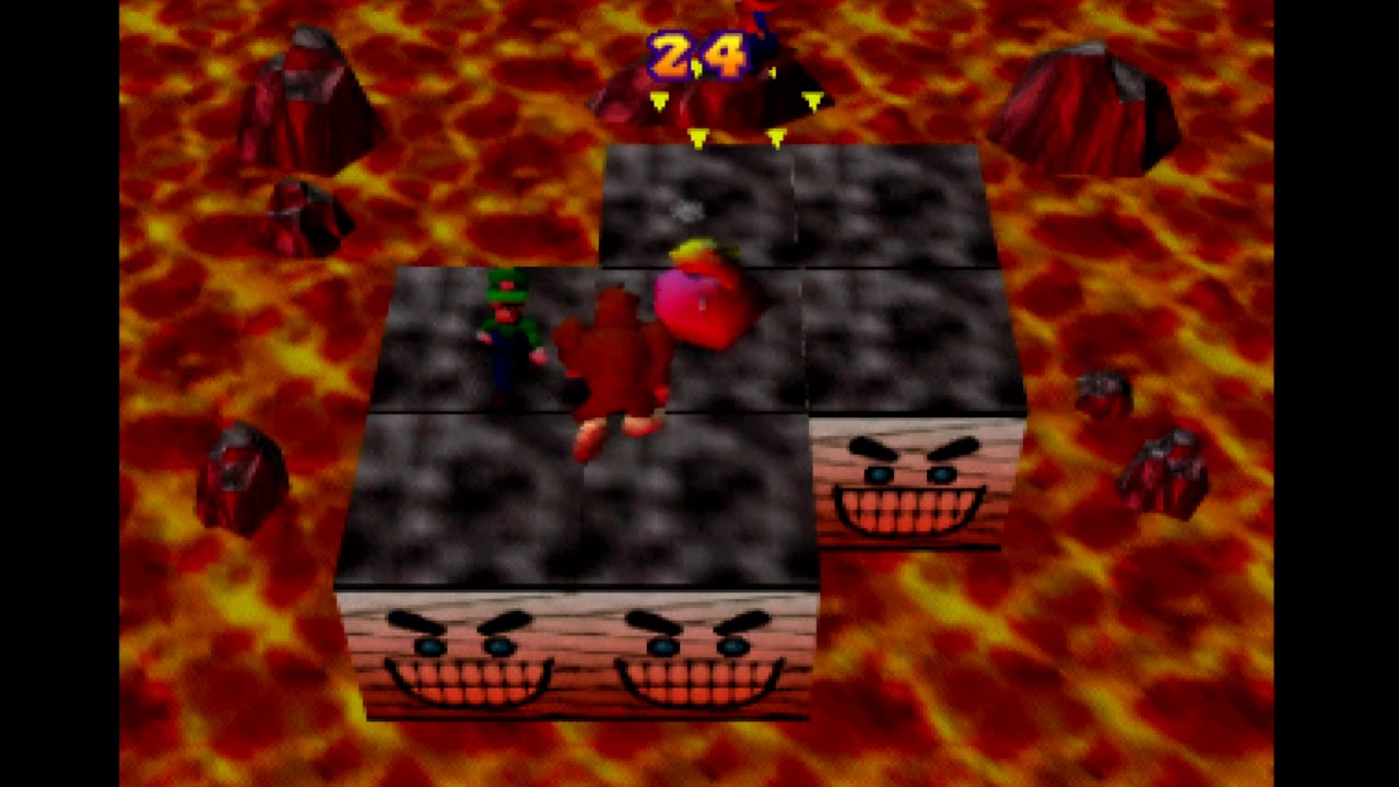 Mario Party 2 (N64) - Lava Tile Isle (Minigame) - YouTube