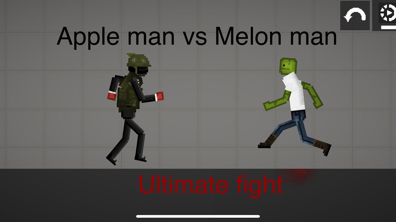 Apple man plays vs Melon man plays ultimate fight - YouTube
