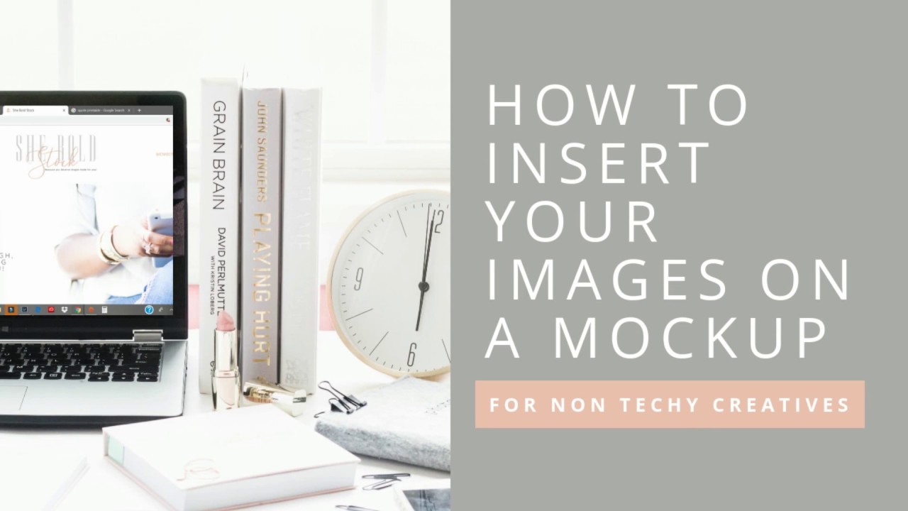 Super quick way to insert your images on a mockup! - YouTube