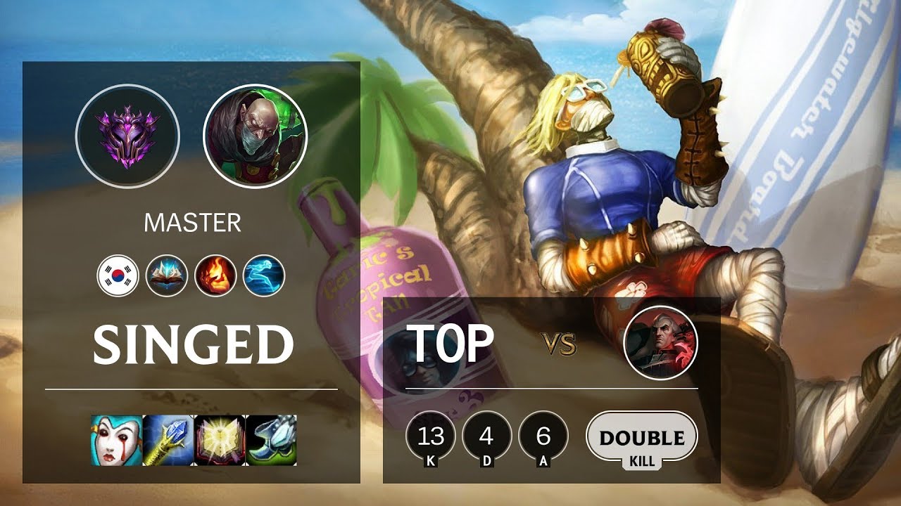 Singed Top vs Swain - KR Master Patch 10.10 - YouTube