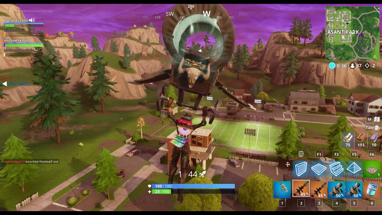 Fortnite high explosives squad, top 12 finish - YouTube