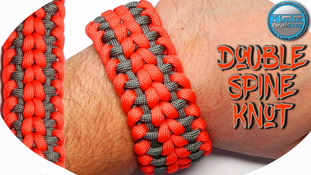 How to Make a Paracord Bracelet Double Spine Knot Tutorial DIY World of ...