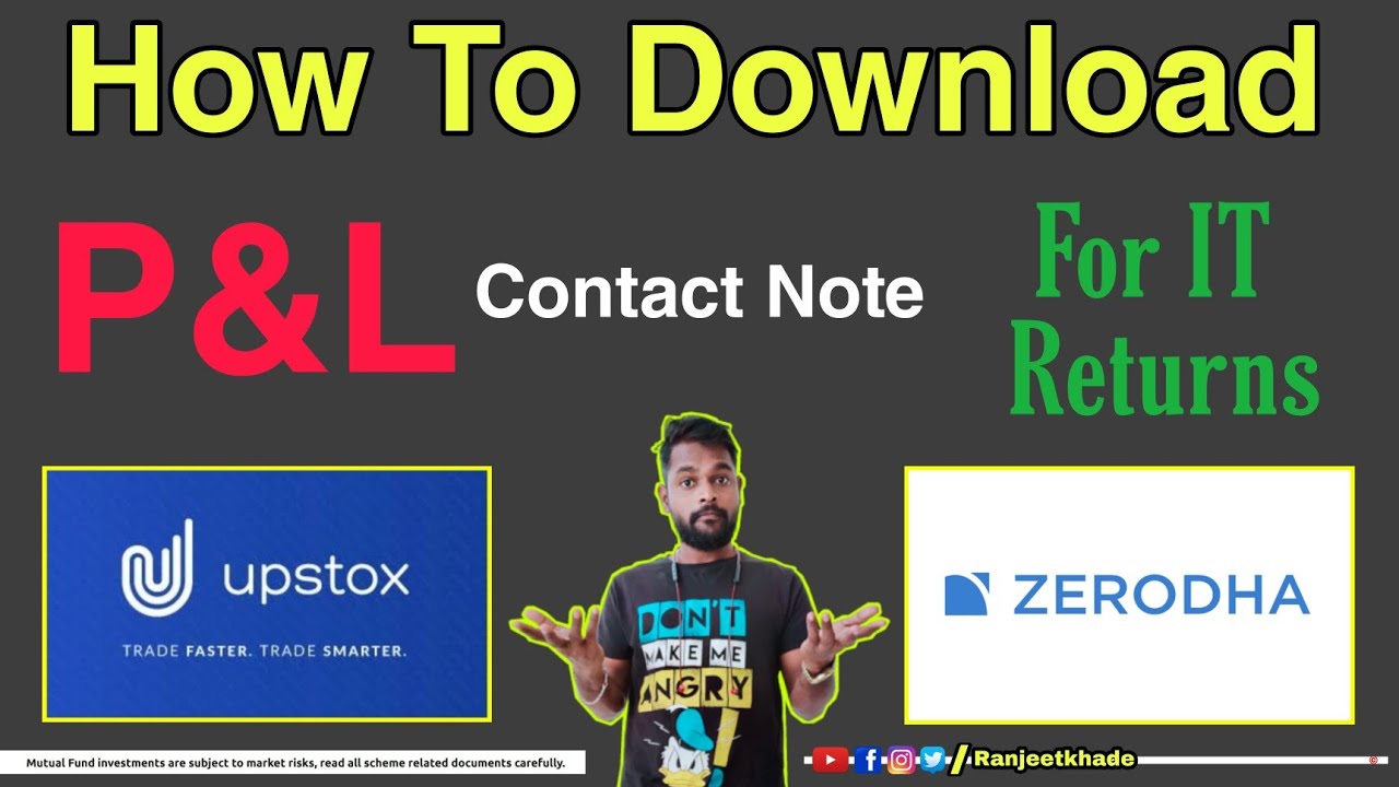 How To Download PNL Reports & Contract Note for ITR files. #itr # ...