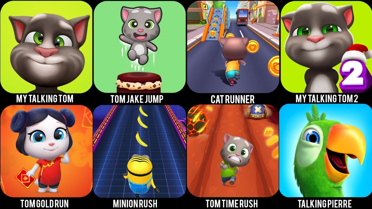 Tom Jake Jump🟢🔵🔴My Talking Tom,Minion Rush,Tom Time Rush,My Talking Tom ...