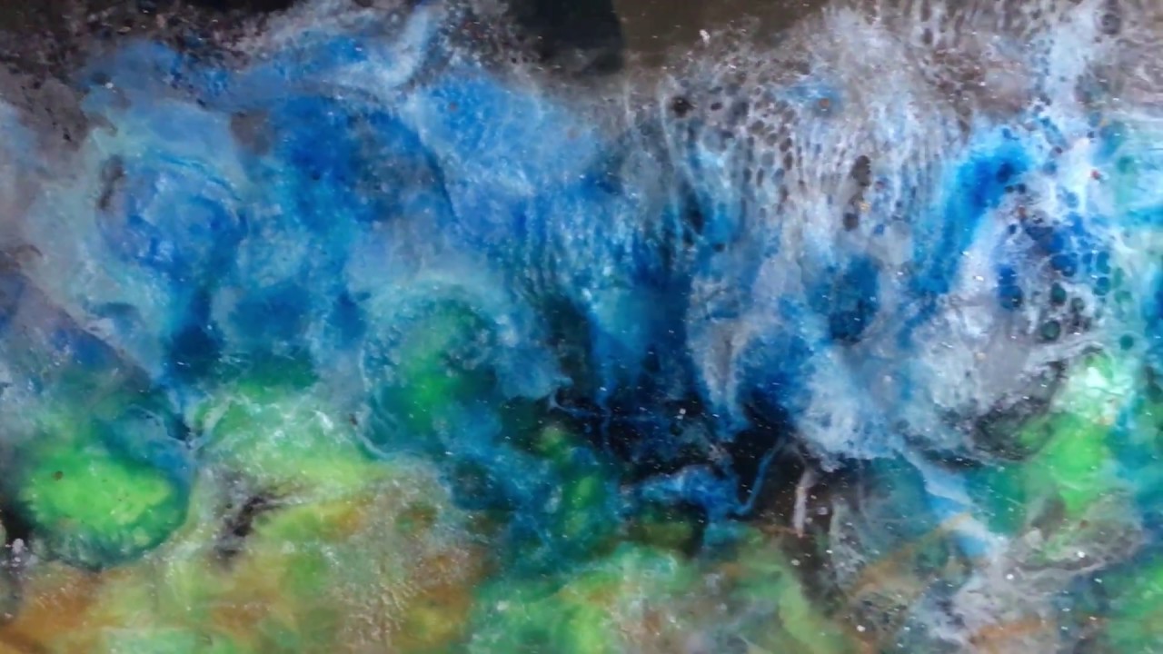 Multi-layer Resin Pour Painting of Nebula Clouds - YouTube