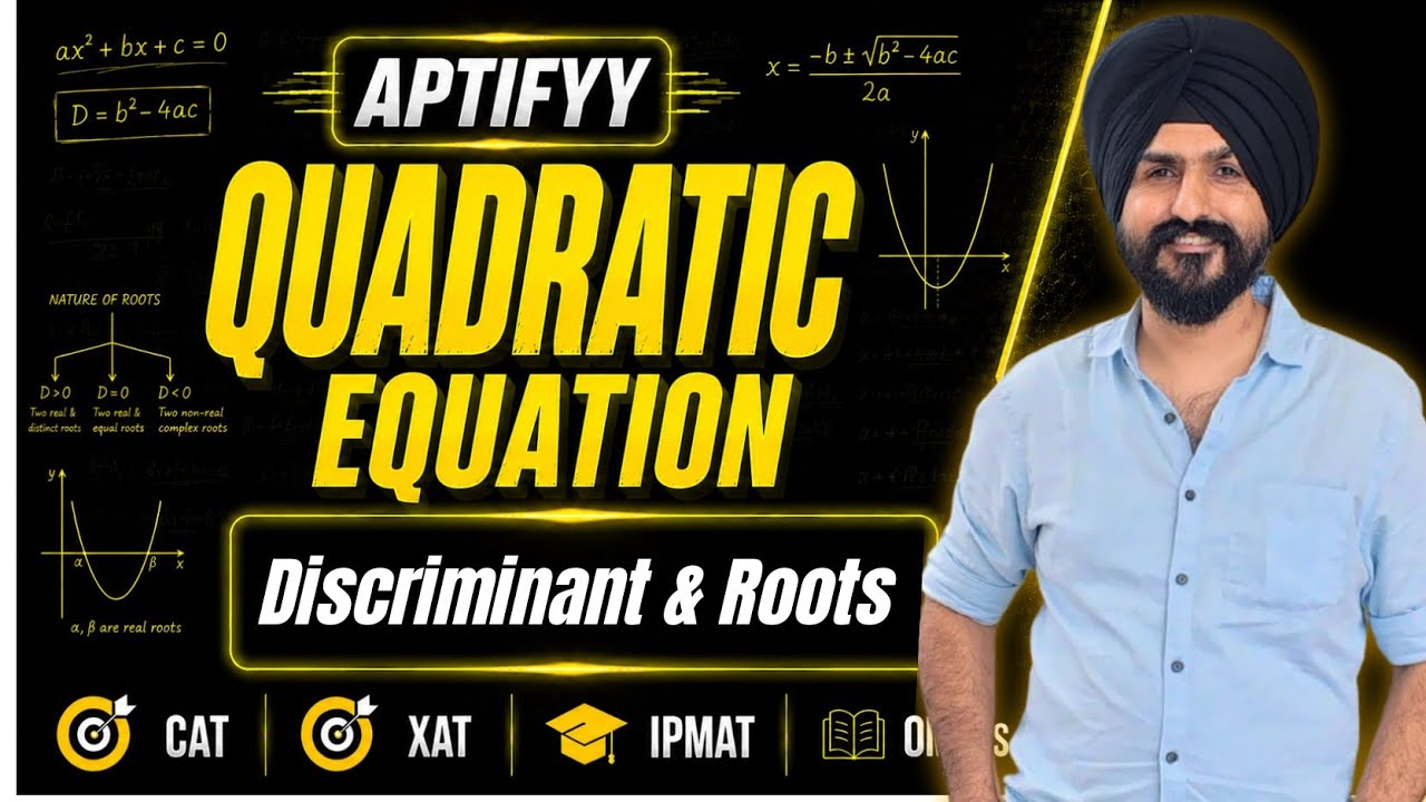 Quadratic Equations-2 | Master Discriminant & Root Analysis for CAT ...