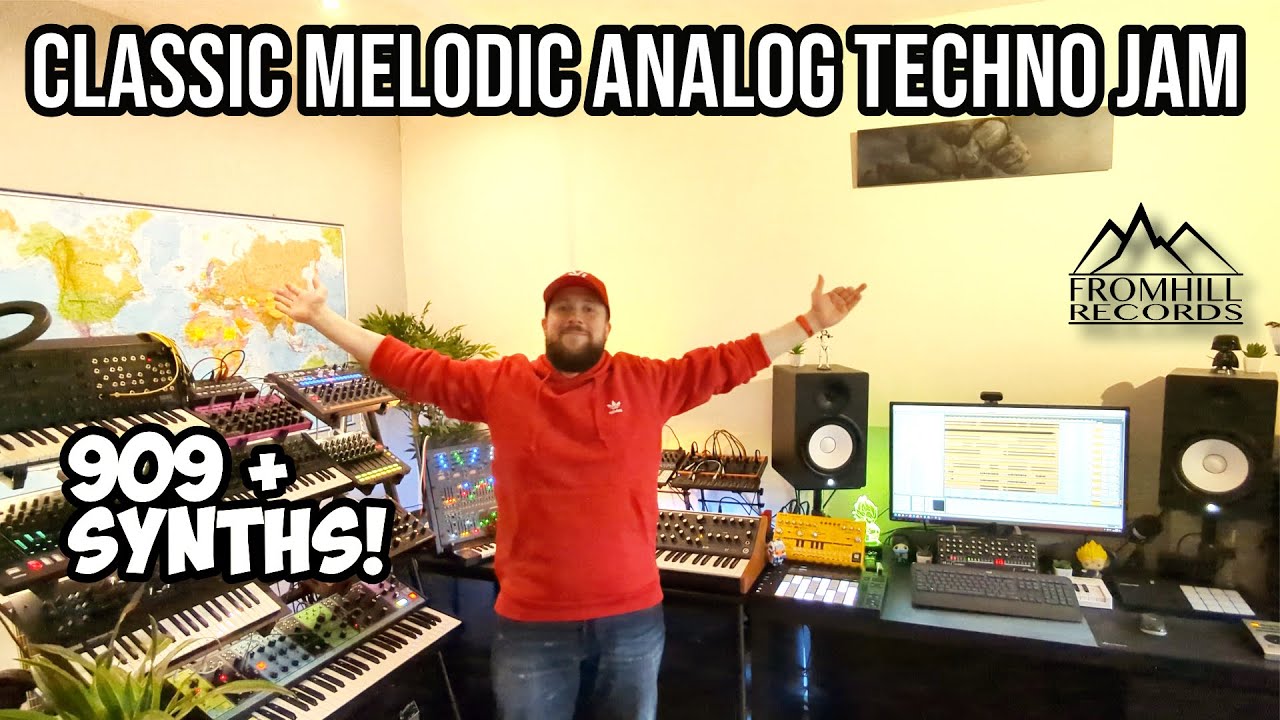 Classic Melodic Techno Analog Livejam || 909 + synths - YouTube