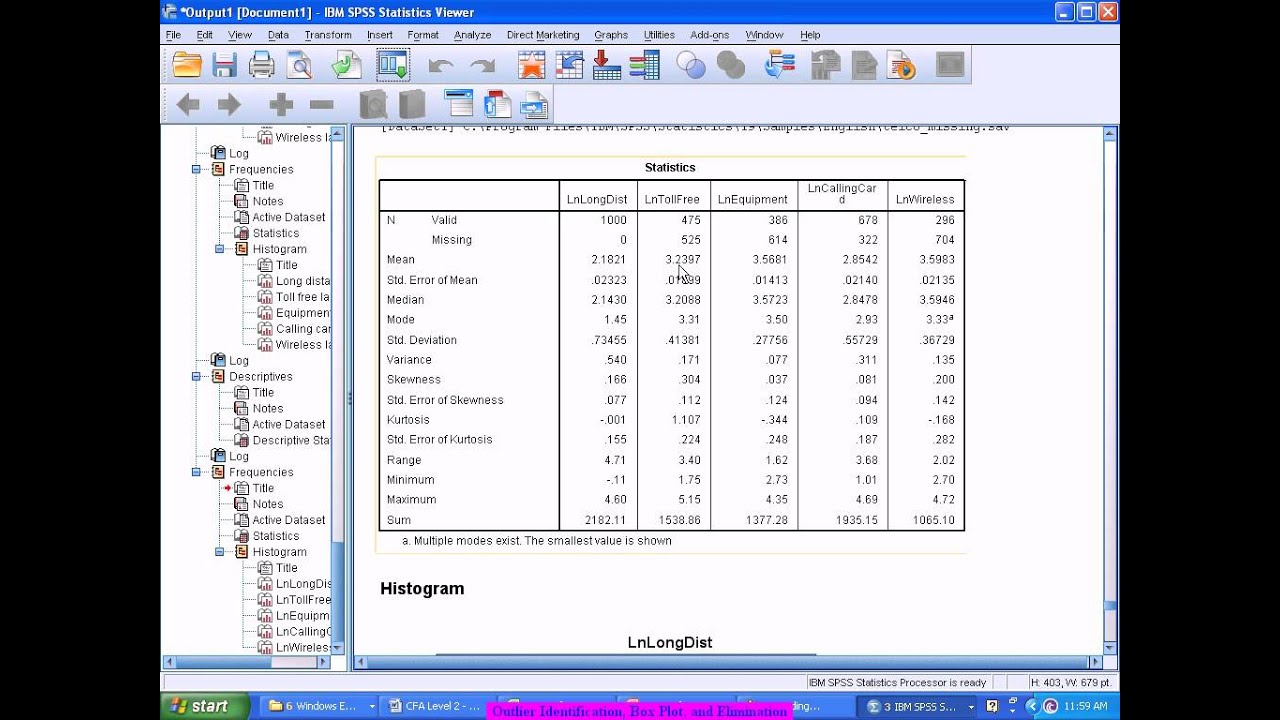 SPSS Training Box Plot, Outlier Identification and Elimination - YouTube