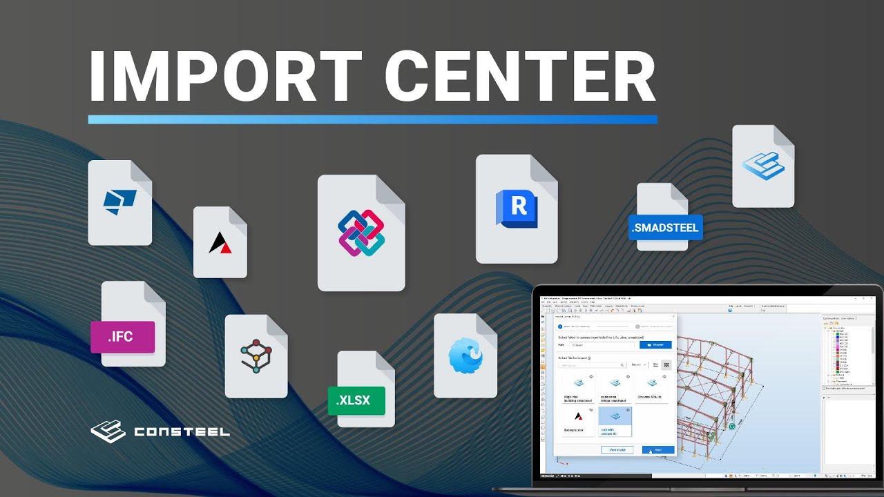 How to import models to Consteel? - Import Center feature preview - YouTube