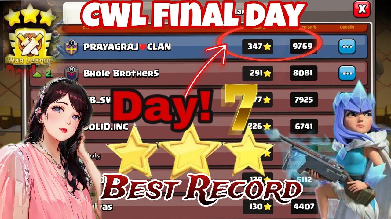 Best CWL In My Clan!Cwl Best Attack Strategy Day 7 !Best Clan For CWL # ...