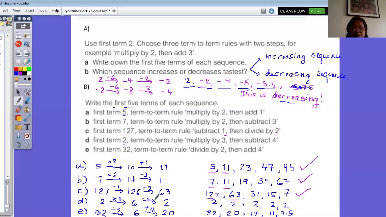Part 2 Arithmetic Sequences Increasing/Decreasing - YouTube