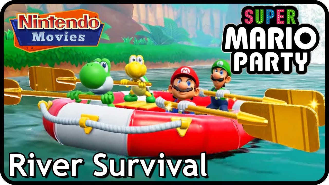 Super Mario Party - River Survival (3 Players, Golden Oars) - YouTube