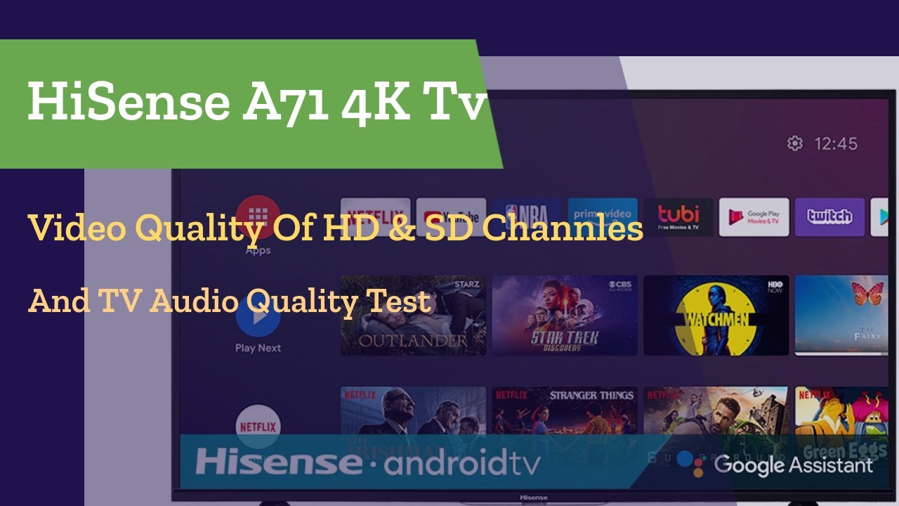 HiSense A71 4K TV || HD & SD Channel Video Quality || Sound Test - YouTube